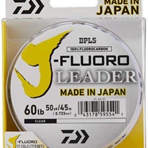 Daiwa J-Fluoro Fluorocarbon Leader - 60 Pound - 50 Yards, Multi, One Size