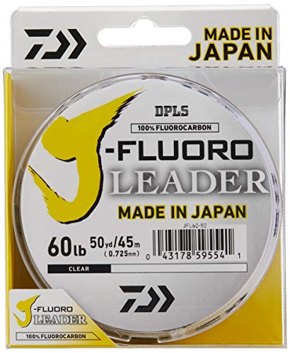 Daiwa J-Fluoro Fluorocarbon Leader - 60 Pound - 50 Yards, Multi, One Size