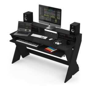 glorious sound desk pro black professional studio workstation, black