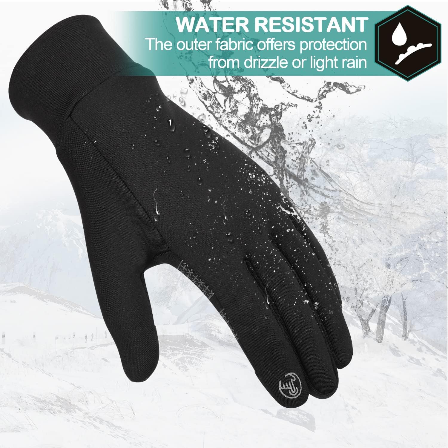 Cevapro Lightweight Gloves Touchscreen Running Gloves Winter Gloves liner for Running Cycling Working Hiking Driving