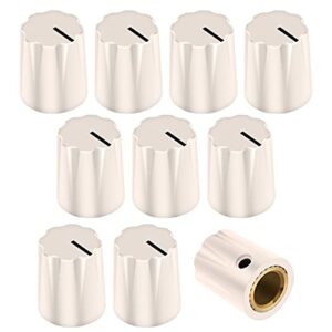 daiertek guitar effect knob 1/4 potentiometer knob plastic volume control 1900 davies style 6.35mm knob metal insert with set screw for guitar pedal effect cream -10pcs