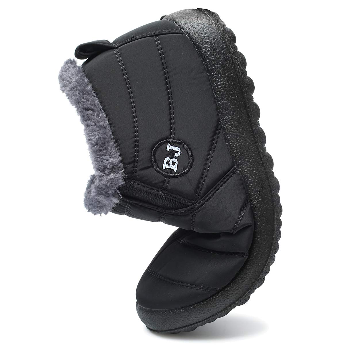 Scurtain Womens Comfort Snow Boots Non-slip Winter Booties Black 6.5 Women/6 Men