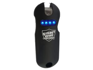 streetwise smart 24,000,000 stun gun keychain rechargeable with led flashlight - personal defense equipment - protection keychain - black