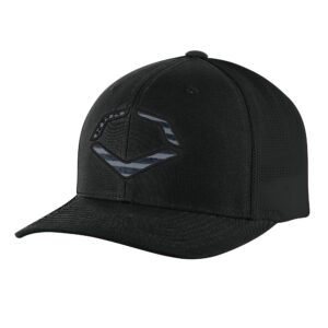 evoshield unisex adult usa hat, black, large-x-large