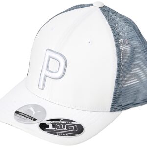 Puma Golf 2020 Men's Trucker P Hat (Men's, Bright White,One Size)