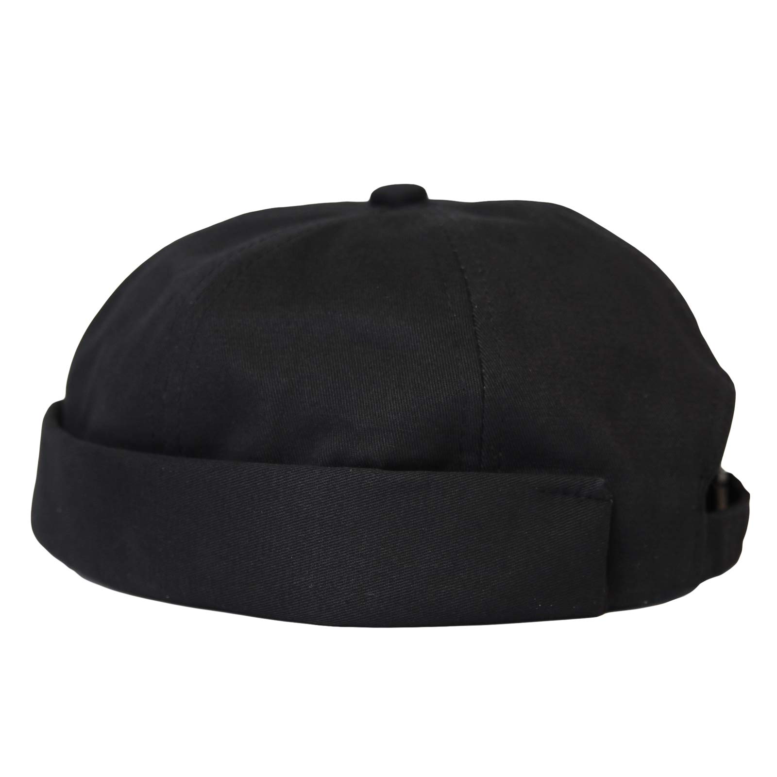 WITHMOONS Watch Cap Beanie Cotton Docker Brimless Harbour Hat VZ50060 (Black)