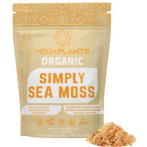 megaplants organic sea moss | makes 228 servings of seamoss gel | pre-washed | wildcrafted | immune booster | strengthen hair, skin, nails & joints