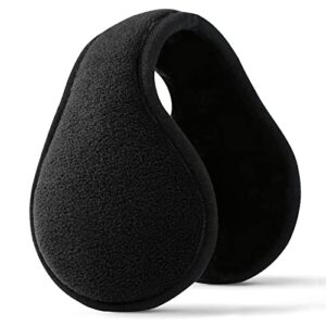 gergella ear muffs for men women - winter ear warmers - warm ear covers for cold weather soft fleece earmuffs protects ears black