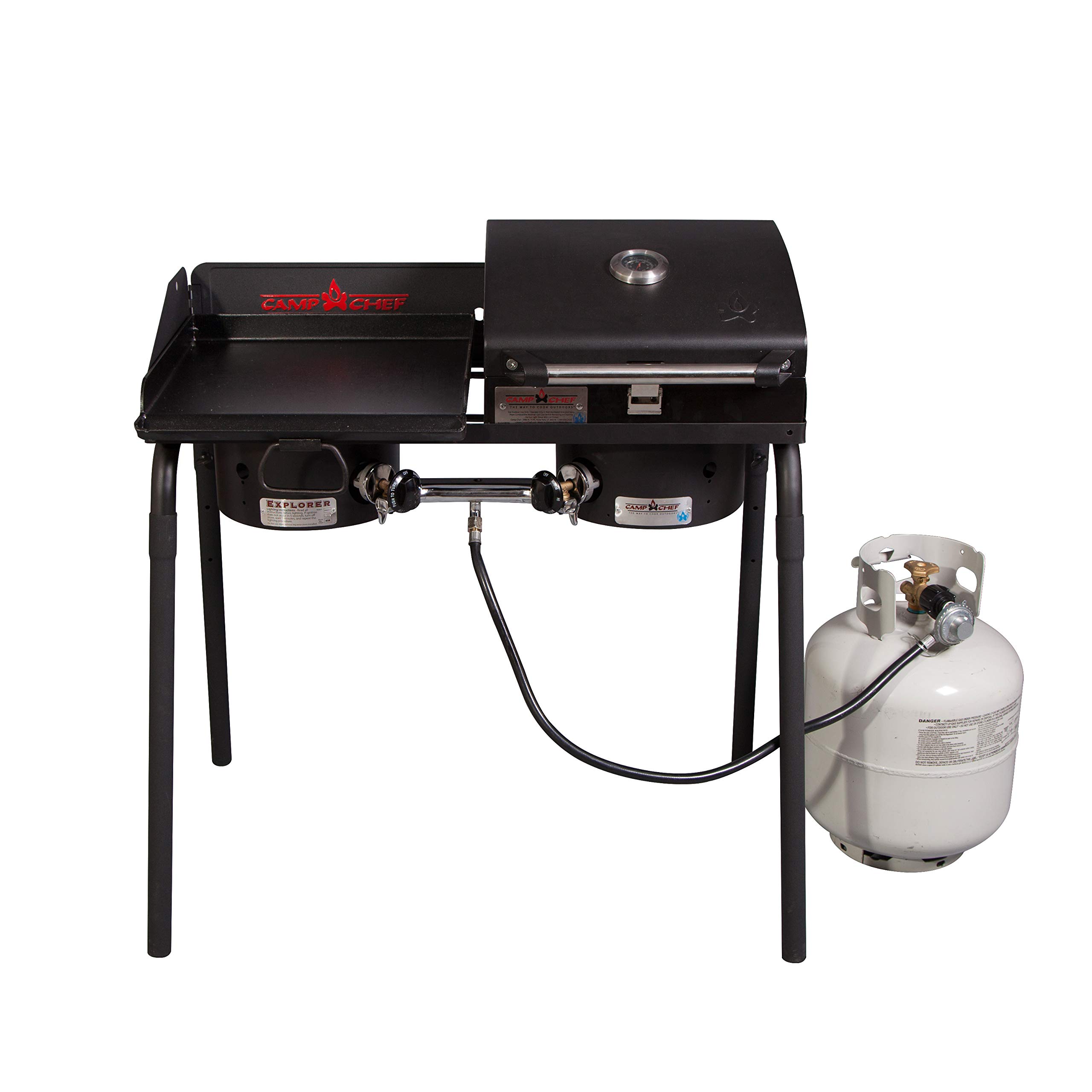 Camp Chef Tailgater Combo - Includes Explorer Two-Burner Camp Stove, Professional Grill Box & Professional Flat Top Griddle - Perfect for Tailgating, Camping & More