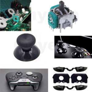 Onyehn 2-pack Bumpers Replacement Kit LB RB Button Triggers Parts for Xbox One Elite Controller(with ABXY Buttons Mod Kit and T6 T8 T10 Screwdriver Repair and Fix)