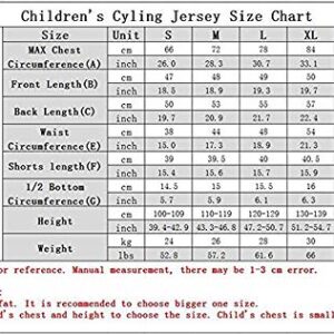 Kid Children Boys' Girls' Short Sleeve Cycling Jersey for Youth