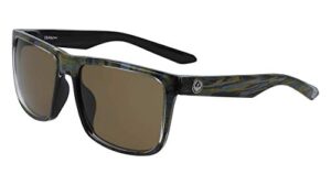 dragon men's meridien rectangular sunglasses, rob machado resin/ll brown, 57 mm