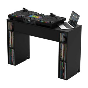 Glorious Modular 6-Part Design Mix Station for Professional DJ Applications with a Spacious Compartment (Black)