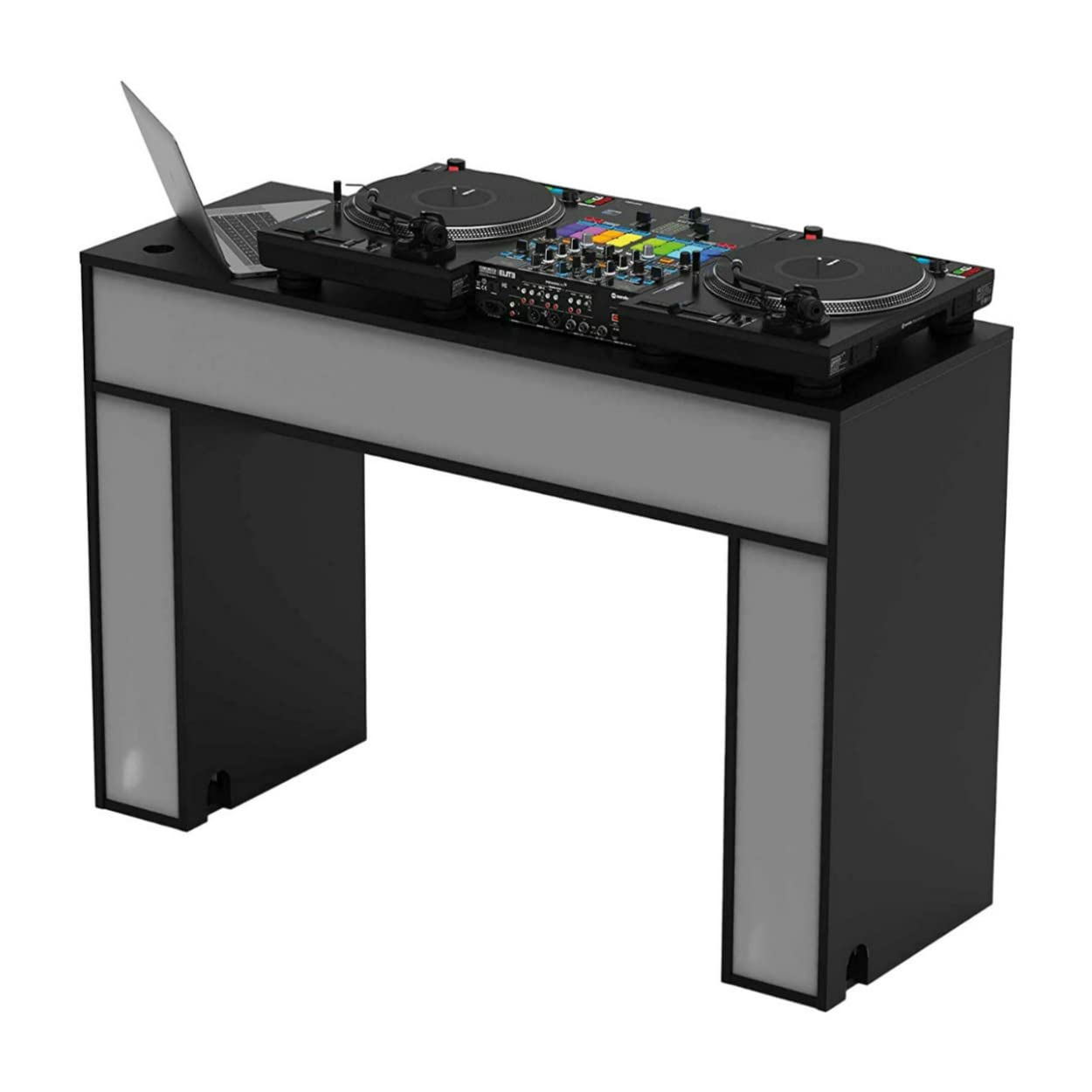 Glorious Modular 6-Part Design Mix Station for Professional DJ Applications with a Spacious Compartment (Black)