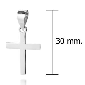 AeraVida Minimalist Christian Cross Pendant in .925 Sterling Silver | Unisex Cross Shaped Pendant | Religious Pendant | Fashion Jewelry