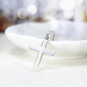 AeraVida Minimalist Christian Cross Pendant in .925 Sterling Silver | Unisex Cross Shaped Pendant | Religious Pendant | Fashion Jewelry