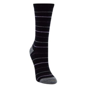 Kirkland Signature Womens 6 Pack Extra Fine Merino Wool Trail Socks (Black/Purple)