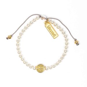 my saint my hero crystal birthday blessing bracelet (june)