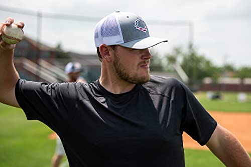 EvoShield USA Trucker Snapback Hat - Heather Grey/White