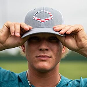 EvoShield USA Trucker Snapback Hat - Heather Grey/White