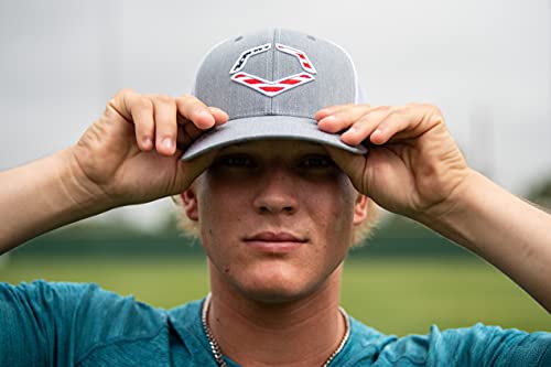 EvoShield USA Trucker Snapback Hat - Heather Grey/White