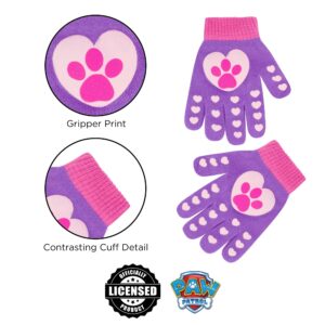 Nickelodeon Winter Earmuffs and Kids Gloves Set, Paw Patrol Skye and Everest, Purple, Girls Ages 4-7