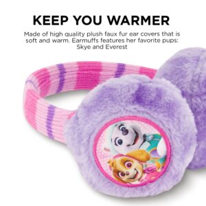 Nickelodeon Winter Earmuffs and Kids Gloves Set, Paw Patrol Skye and Everest, Purple, Girls Ages 4-7