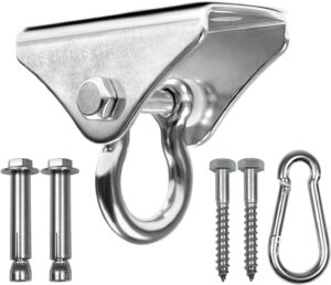 yes4all 1000 lb punching heavy bag hanger, steel heavy duty swing hanger bolts for wood and concrete - 180° swing