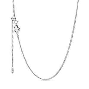 pandora jewelry curb chain sterling silver necklace, 23.6", no box