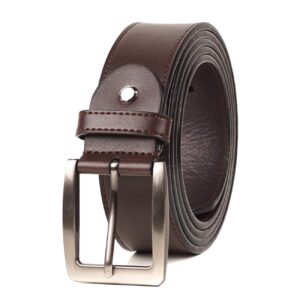 labmgw mens leather belt big and tall 68 & 72 inch brown