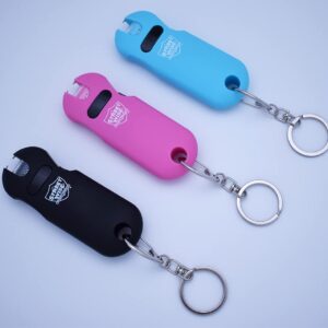 Streetwise Smart 24,000,000 Stun Gun Keychain Rechargeable with LED Flashlight - Personal Defense Equipment - Protection Keychain - Pink