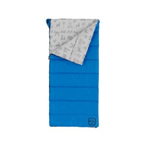 core youth indoor/outdoor sleeping bag - great for kids, boys, girls - ultralight and compact perfect for backpacking, hiking, camping, and sleepovers (blue)