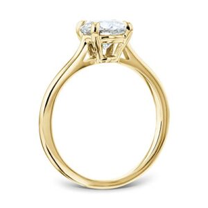 Kobelli 1ct Round Forever One Moissanite Solitaire Ring - yellow-gold / 5.5