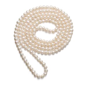 viki lynn long pearl necklace 6-7mm aaa quality freshwater cultured pearl jewelry for women 47 inch