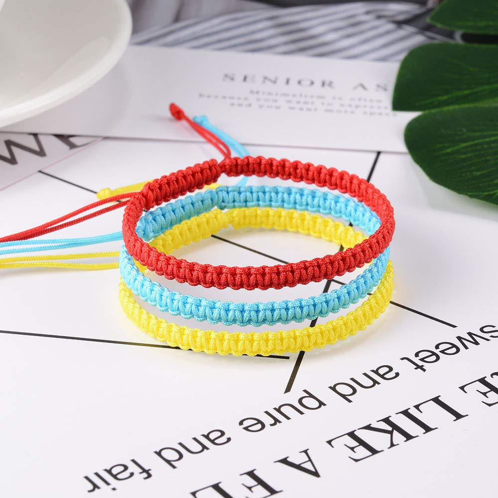 VU100 Waterproof BFF Bracelets for 3 Best Friend Long Distance Matching Friendship Pinky Promise Relationship String Wish Bracelets Jewelry Gift for Birthday Graduation