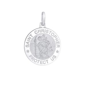 jewelry by debbie 925 sterling silver saint christopher charm pendant patron saint of travelers, made in italy (15)