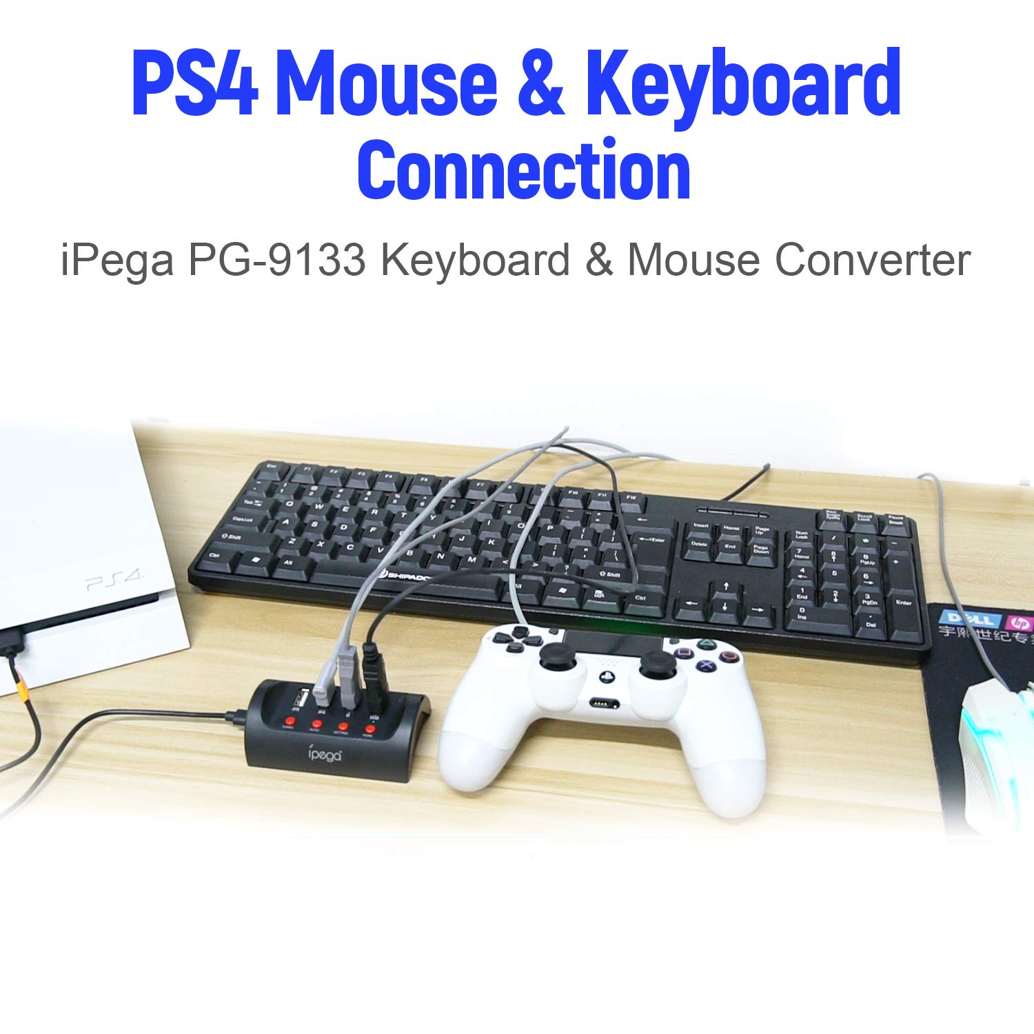 Mcbazel PG-9133 Wired Keyboard & Mouse Converter Gaming Adapter for NS Switch PS4 Xbox One Console