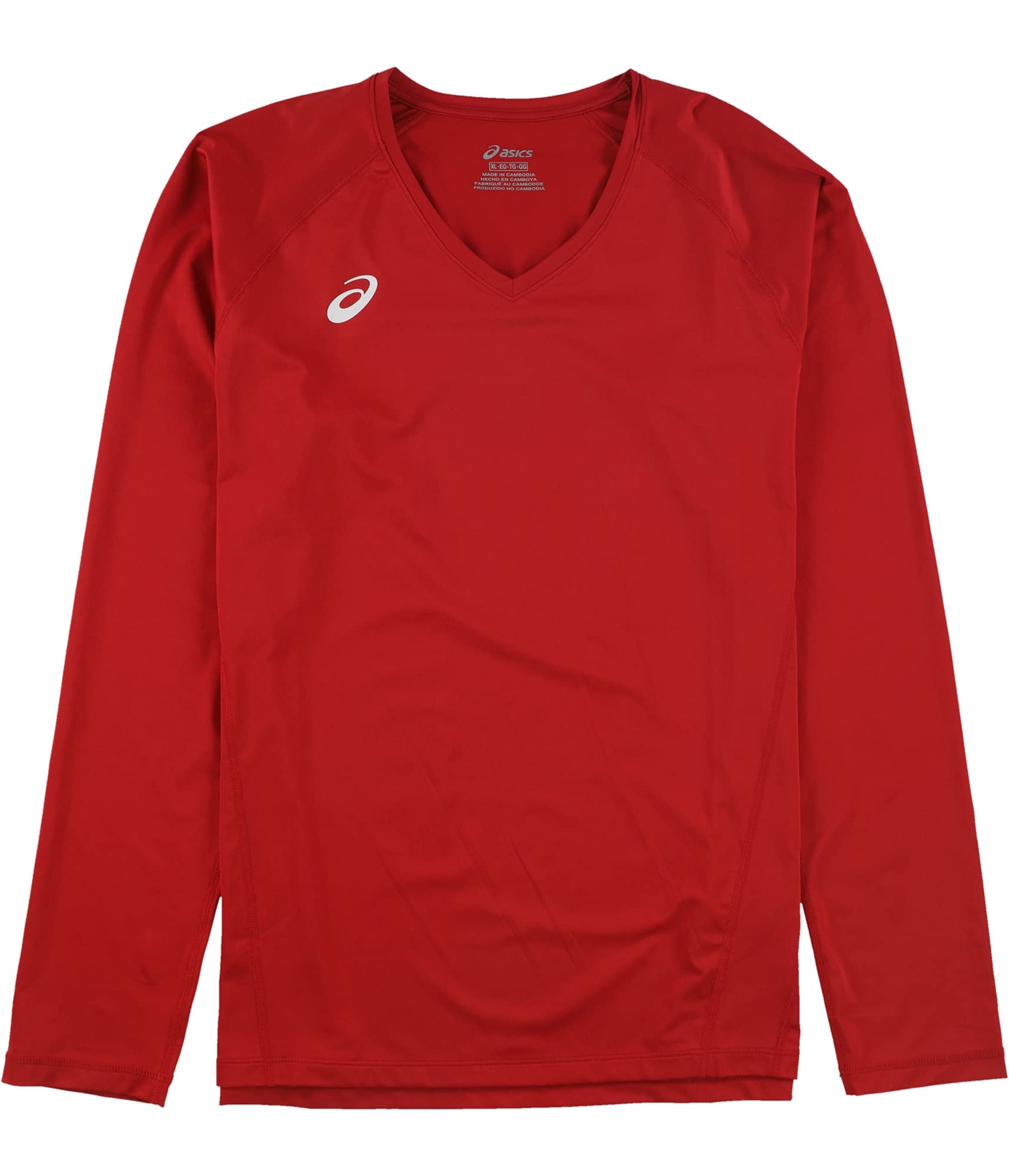 ASICS Spin Serve Volleyball Jersey Long Sleeve, Team Red, Medium