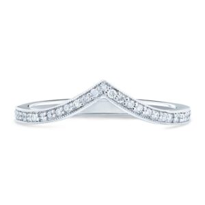 kobelli v-shaped diamond band - white-gold / 6.5