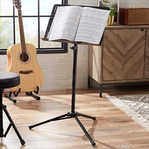 Amazon Basics Professional Folding Orchestra Sheet Music Stand, Black