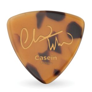 d'addario accessories chris thile signature casein pick - tortoise shell guitar pick - picks for acoustic guitar, electric guitar, bass guitar, mandolin - 1 count, heavy gauge, 1.4mm