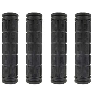 zelerdo 2 pairs bike handlebar grips for bikes (black)