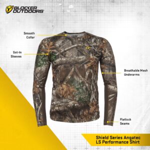 Scent Blocker Shield Series Angatec Performance Shirt, Hunting Clothes for Men (RT Edge, Small)