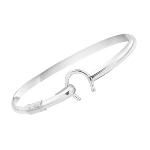 ritastephens sterling silver horseshoe bangle cuff bracelet 7.5 inches