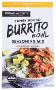 urban accents tangy adobo burrito bowl seasoning mix, 1 oz