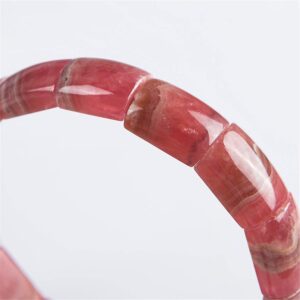 Genuine Natural Red Rhodochrosite Gemstone Jewelry for Women Crystal Round Bead Stretch Bangle Bracelet AAAA 12x6mm