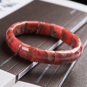 Genuine Natural Red Rhodochrosite Gemstone Jewelry for Women Crystal Round Bead Stretch Bangle Bracelet AAAA 12x6mm