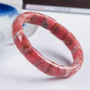 Genuine Natural Red Rhodochrosite Gemstone Jewelry for Women Crystal Round Bead Stretch Bangle Bracelet AAAA 12x6mm