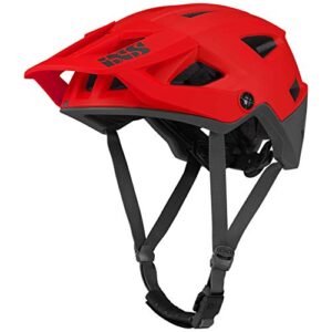 ixs unisex trigger am all-mountain trail protective bike helmet, fluo red, medium/large