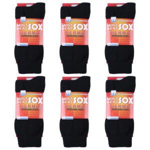 thermal socks for men, winter warm socks mens for cold weather extreme temperatures,a-black (6 pairs)